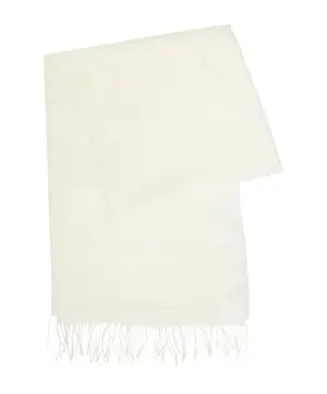 TOTEME Logo-embroidered Frayed Linen Sarong - White