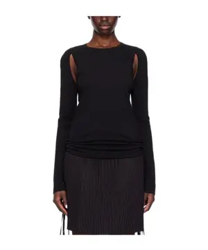 Helmut Lang Cut-out Fine-knit Jumper