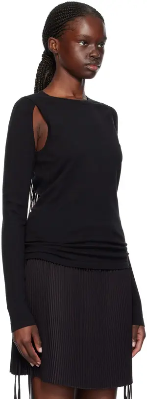 Helmut Lang Cut-out Fine-knit Jumper