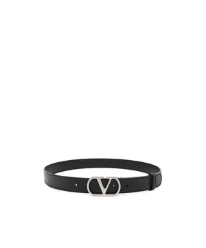 Valentino Garavani Leather Belt - Black
