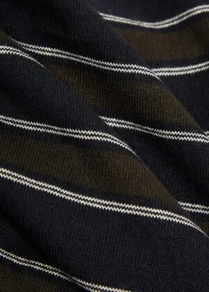 Vince Striped Cotton And Cashmere-blend T-shirt