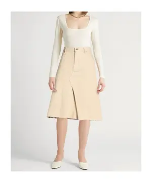 Tory Burch A-line Skirt With Button-zip Fly