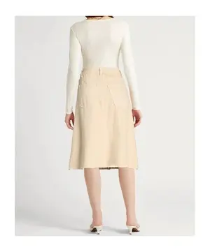 Tory Burch A-line Skirt With Button-zip Fly