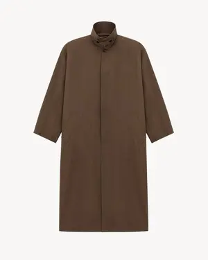 Saint Laurent Trench Coat In Water-repellent Cotton