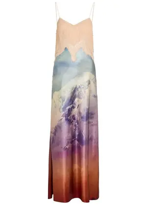 Gabriela Hearst Printed Lace And Silk Maxi Dress