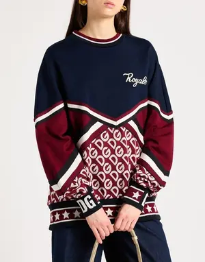 Dolce & Gabbana Logo Print French Terry Crewneck Sweatshirt