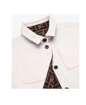 Fendi Pink Fleece And Ff Nylon Reversible Shirt Jacket