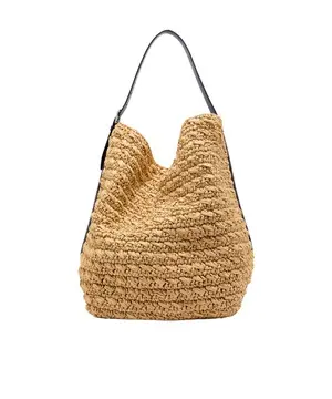 TOTEME Straw Handbag - Nude