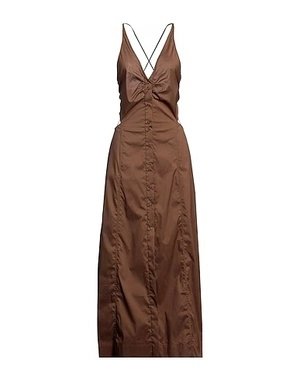 GANNI Sleeveless V-neck Maxi Dress