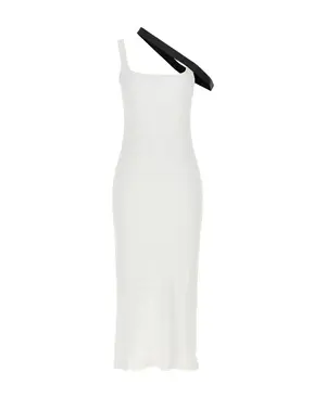 COURREGES Courrèges Strap Detailed Midi Dress - White