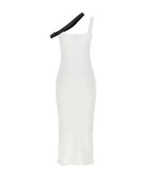 COURREGES Courrèges Strap Detailed Midi Dress