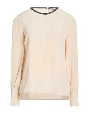 Brunello Cucinelli Simple Long-sleeve Top - Nude