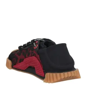 Dolce & Gabbana Leopard Print Low-top Casual Shoes - Black