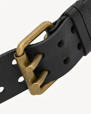 Saint Laurent Double-pin Buckle Belt - Black