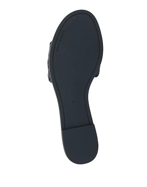 Tory Burch Embossed Glossy Leather Slippers
