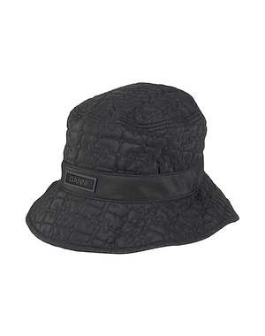 GANNI Solid Color Bucket Hat - Black