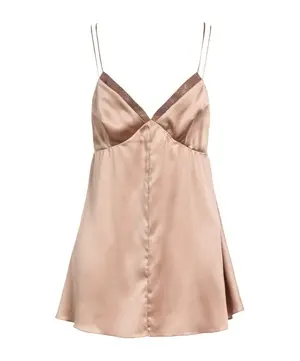 Brunello Cucinelli V-neck Spaghetti Strap Top - Nude