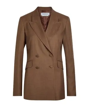 Gabriela Hearst Double-breasted Wool And Silk-blend Blazer - Brown