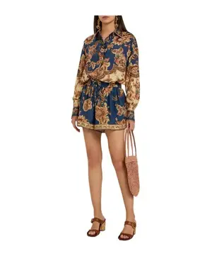 Zimmermann Printed Silk Shorts