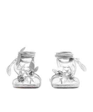 Burberry Ivy Flora 105mm Leather Sandals