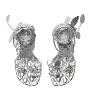 Burberry Ivy Flora 105mm Leather Sandals