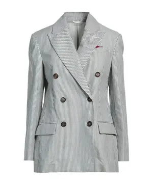 Brunello Cucinelli Double-breasted Blazer - Gray