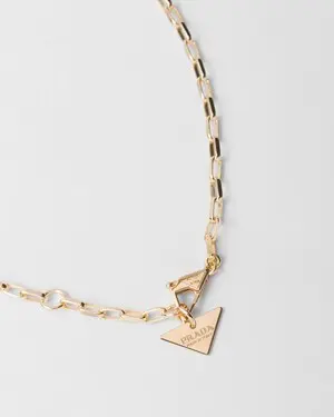 Prada Eternal Gold Small Pendant Necklace In Gold