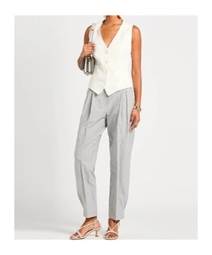 Brunello Cucinelli Striped Tapered Twill Pants