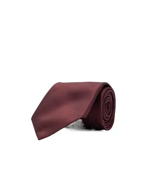 Saint Laurent Silk-taffeta Tie - Red