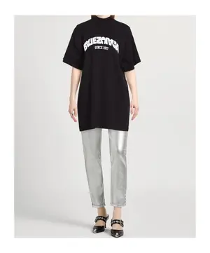 Balenciaga Logo Short Sleeve T-shirt - Black