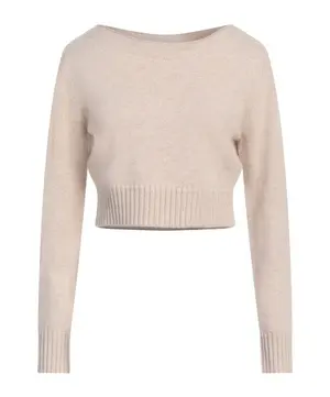 Max Mara Ribbed Crew Neck Long Sleeve Cropped Sweater
