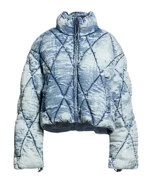 DIESEL® Quilted Denim Jacket With Embroidered Logo