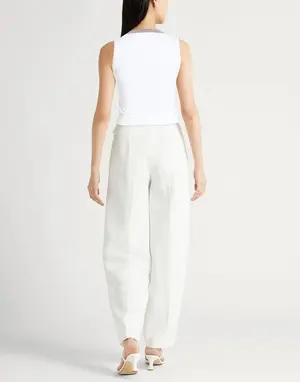 Brunello Cucinelli Solid Color V-neck Sleeveless Top