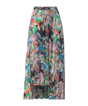 Balenciaga Printed Pleated Maxi Skirt