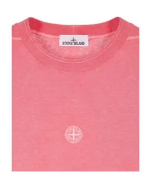 Stone Island Logo Printed Crewneck T-shirt