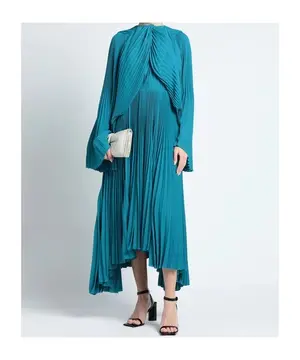 Balenciaga Pleated Long Sleeve Dress