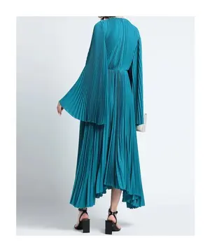 Balenciaga Pleated Long Sleeve Dress