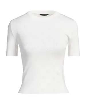 Balenciaga Lightweight Short-sleeve Knit Sweater - White