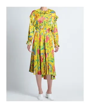 Balenciaga Printed Long Sleeve Dress