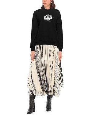 DIESEL® Solid-color Round-neck Hoodie