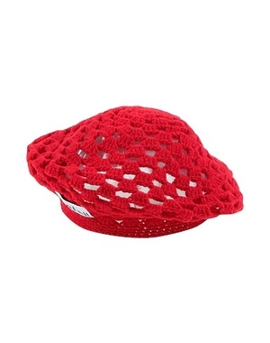 GANNI Solid Color Beret - Red