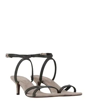 Brunello Cucinelli Embellished Leather High Heel Sandals