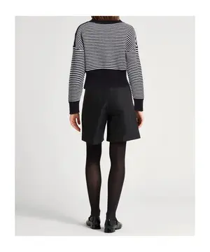 Max Mara Striped Turtleneck Long Sleeve Knit