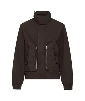 Dries Van Noten High Neck Zip Up Coat