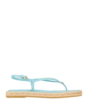 Tory Burch Leather Espadrille Sandals With Buckle Fastening - Blue