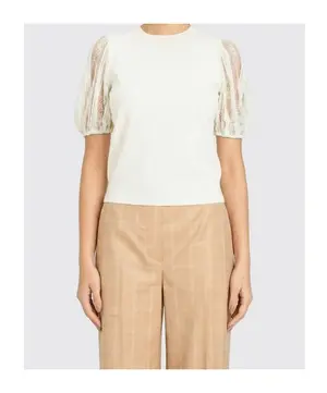 TWINSET Lace Sleeve Top