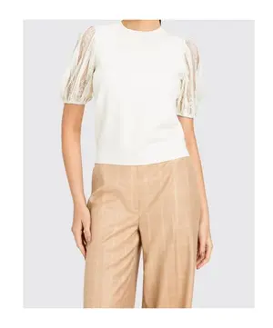 TWINSET Lace Sleeve Top