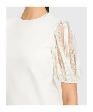 TWINSET Lace Sleeve Top