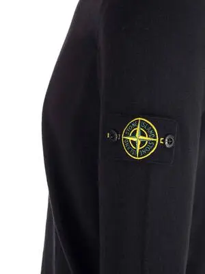 Stone Island Logo Patch Crewneck Knitted Jumper - Blue