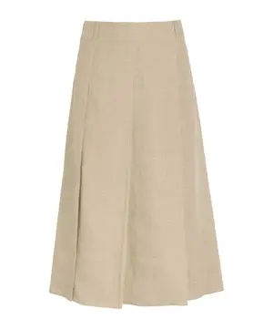 TOD'S Minimalist Versatile Solid Color Skirt - Nude